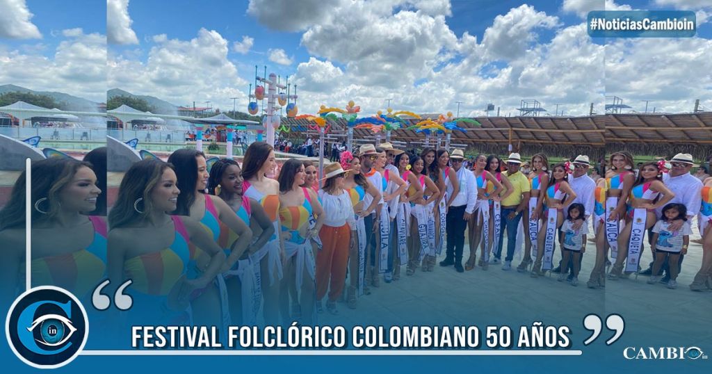 Desfile en traje de baño de las 18 embajadoras nacionales del Folclor ...