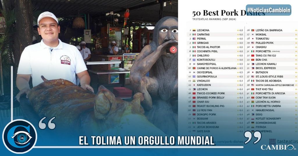 El mejor alimento hecho con cerdo en el mundo, es la Lechona Tolimense: Ranking | CambioIn